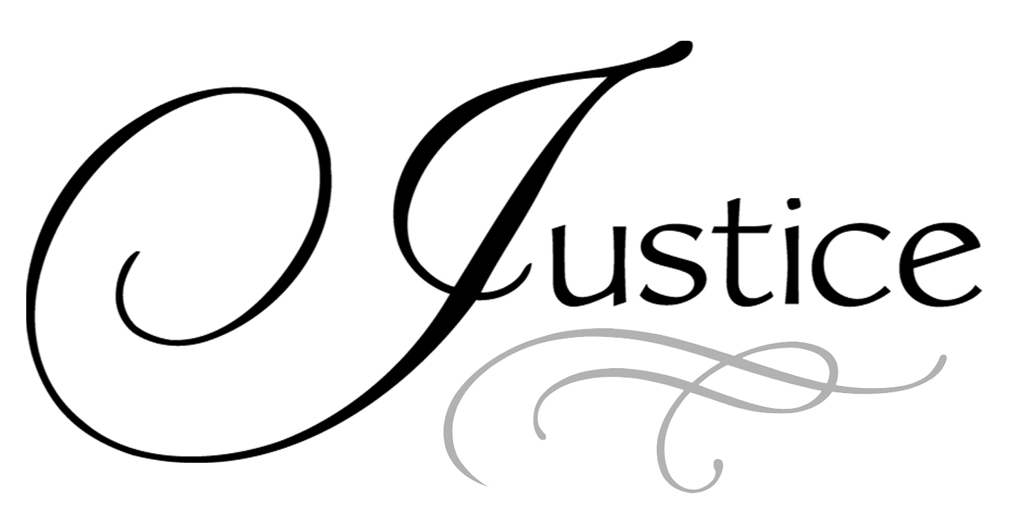 The Word Justice In Cursive