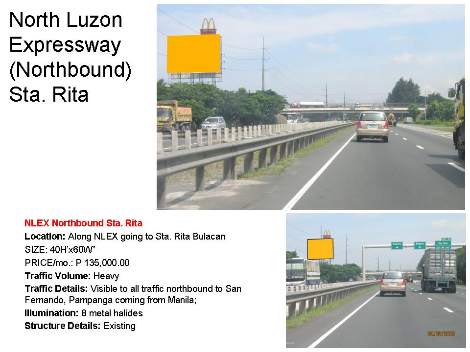 NLEX billboard available : Sta. Rita, Bulacan ~ OOH Resource