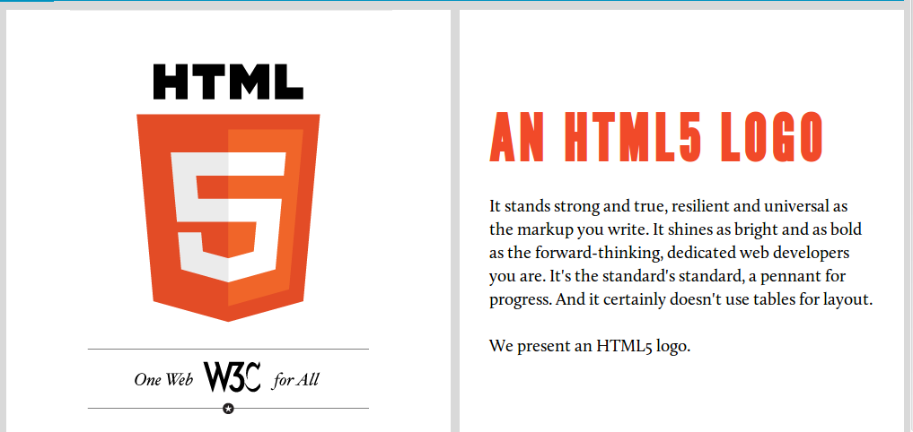 Logo oficial del HTML5 presentado por la W3C / commandcat