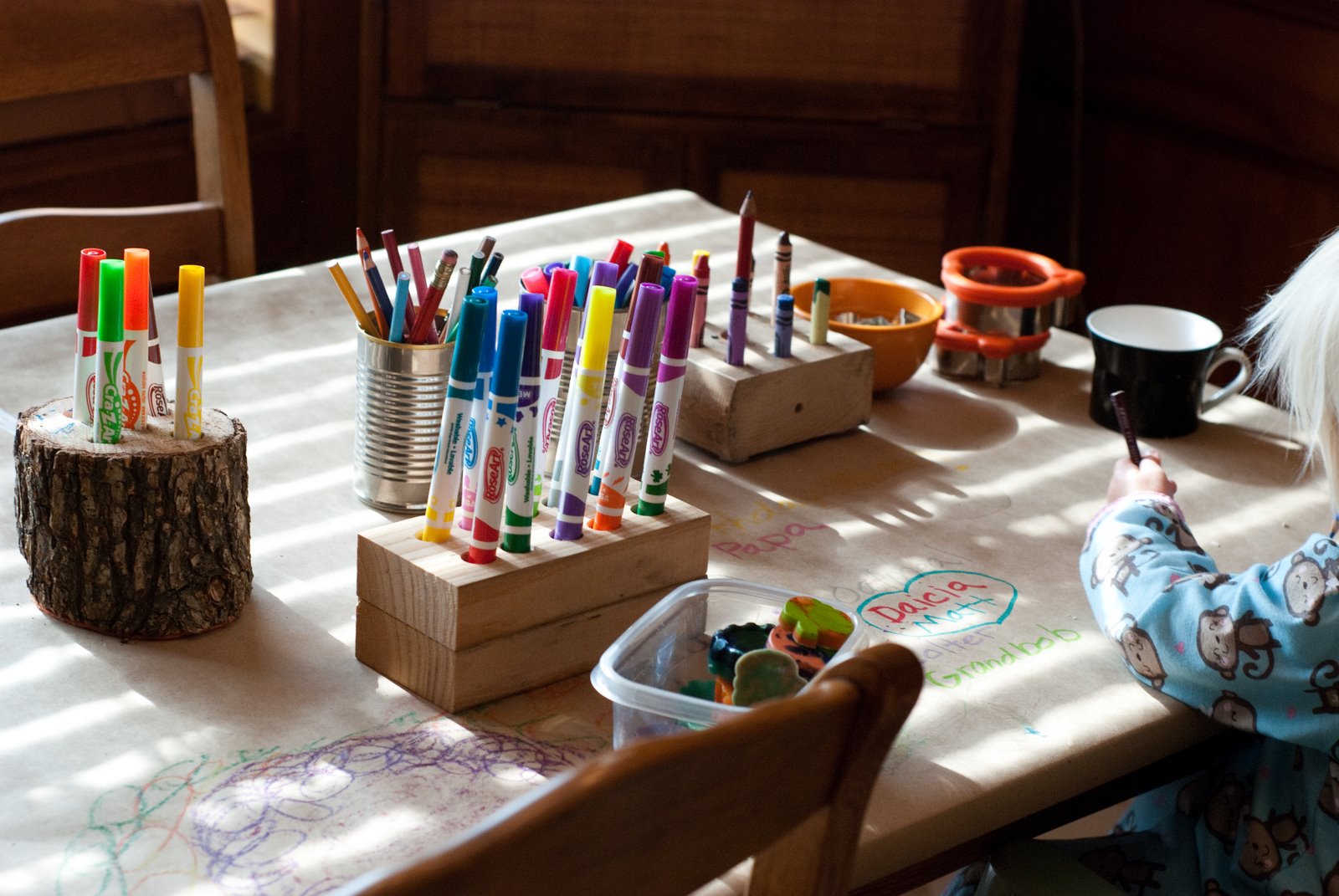 Teach Your Children Well: Paper-covered table
