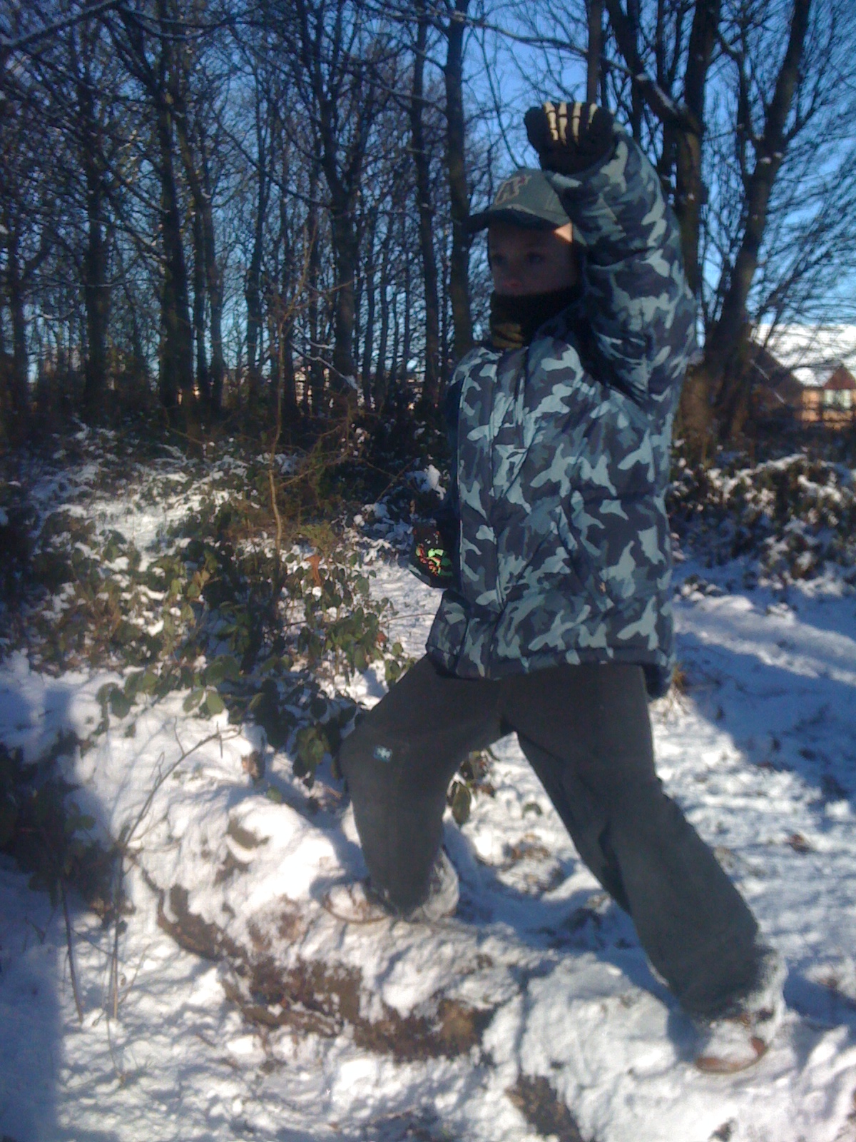 Karate snow training