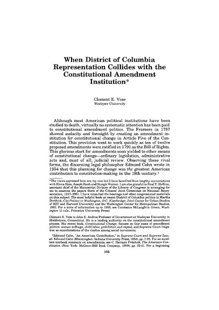 The Constitutional Amendments The 23rd Amendment
