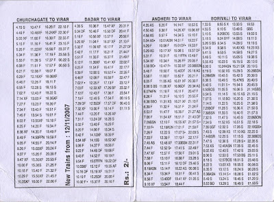 Railway Information: New Railway Timetable