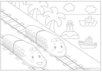 Shinkansen Coloring Pages Sketch Coloring Page