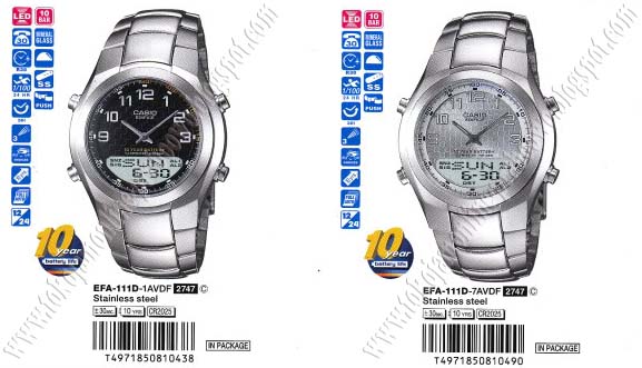 Toko Jam Onlineku: EFA-119 BK & EFA-116 D & EFA-115 D & EFA-112 D & EFA ...