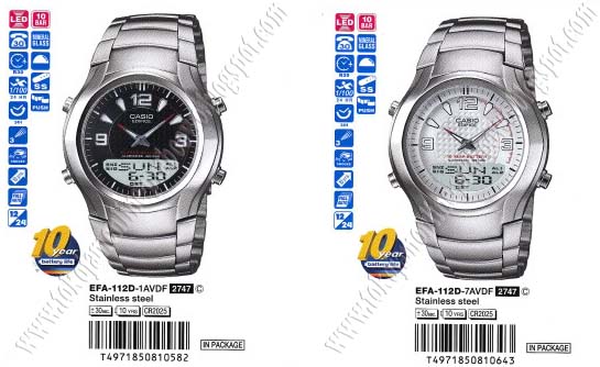 Toko Jam Onlineku: EFA-119 BK & EFA-116 D & EFA-115 D & EFA-112 D & EFA ...