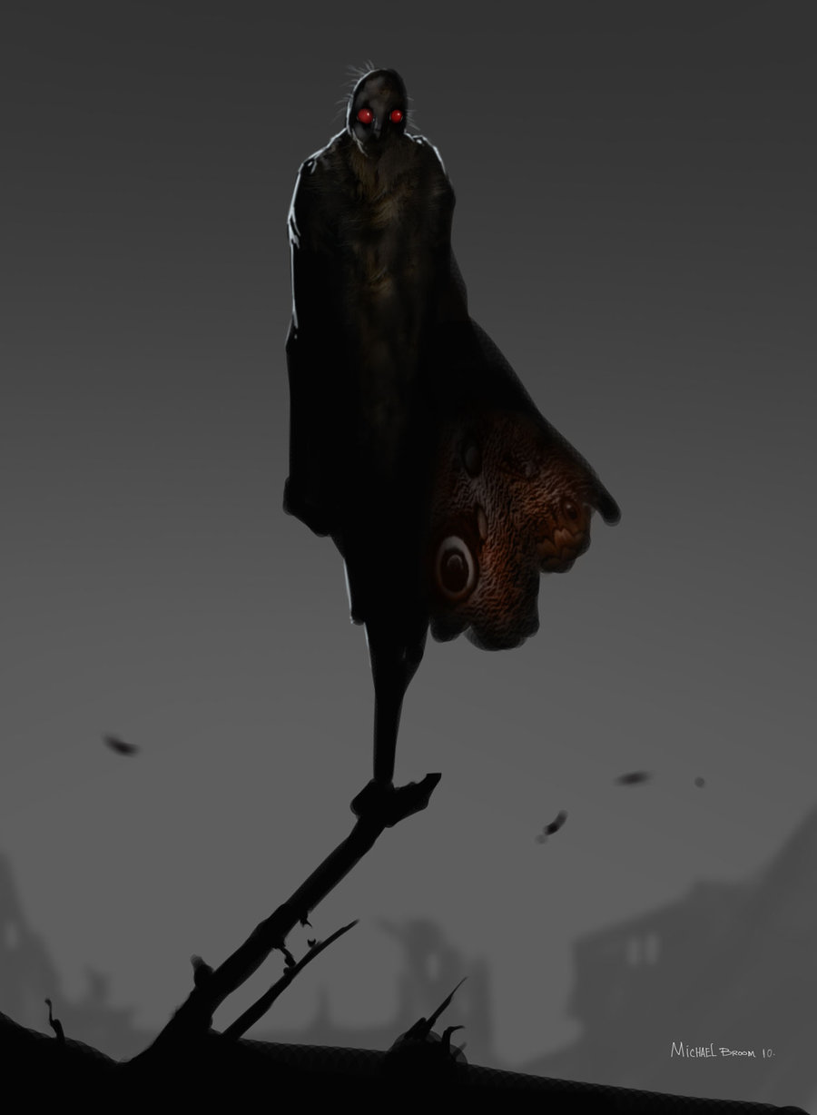 Mothman by Michael Broom : r/ImaginaryMonsters