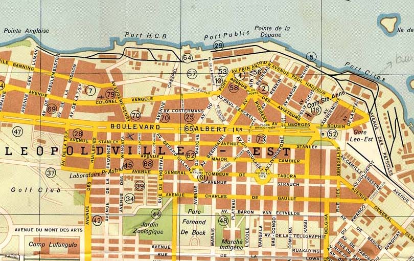 Kinshasa Then and Now: Leopoldville 1956 - The Tourist Circuit (Cité)