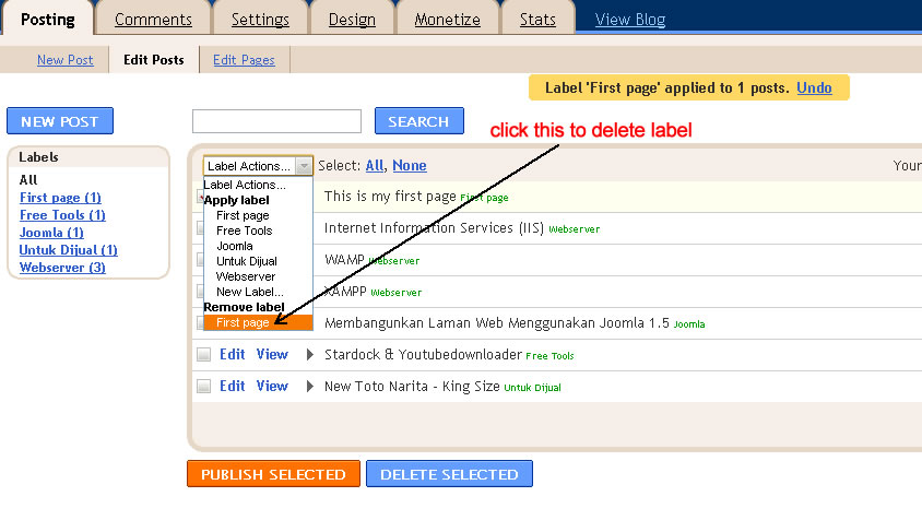On the Line - Tech Work Solution ™: How to add or delete label in ...