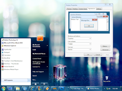 Theme Styles: Free Windows 7 Beta Theme for XP