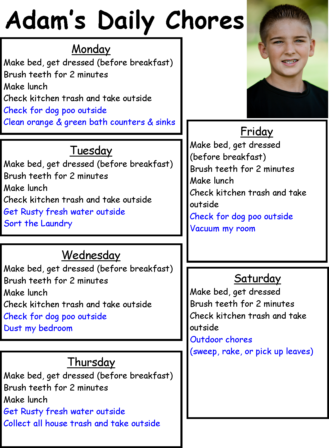 Schedules: Starting with your kids... | Organizing Made Fun: Schedules ...