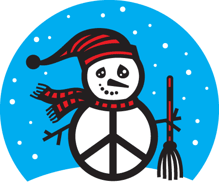 1 Peace a Day: Snowman Peace Sign: Design 103