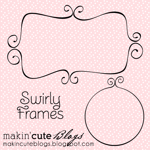 Vector Swirly Frames designed by Makin' Cute Blogs