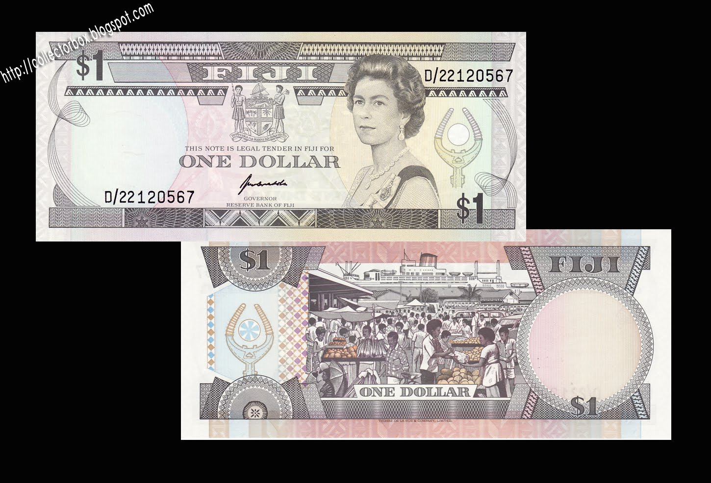 COLLECTORBOX - World banknotes and coins: QE II banknotes - Fiji island