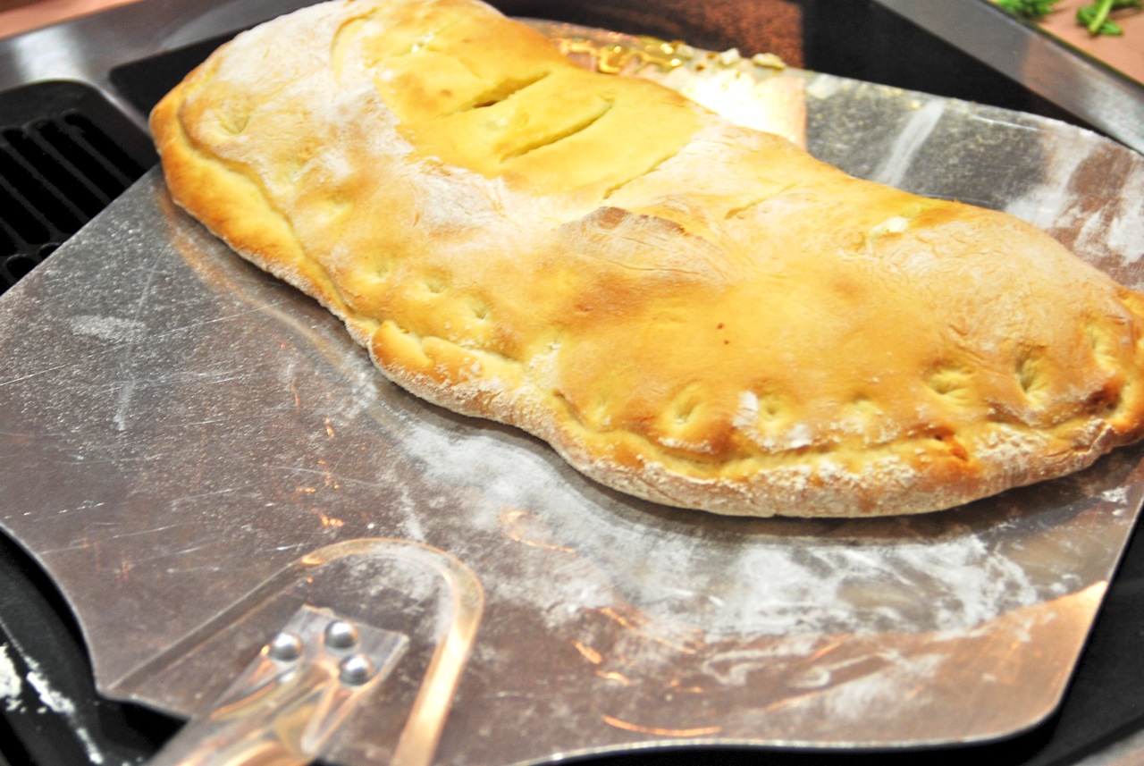 Know Whey: Three-Cheese Pesto Calzone