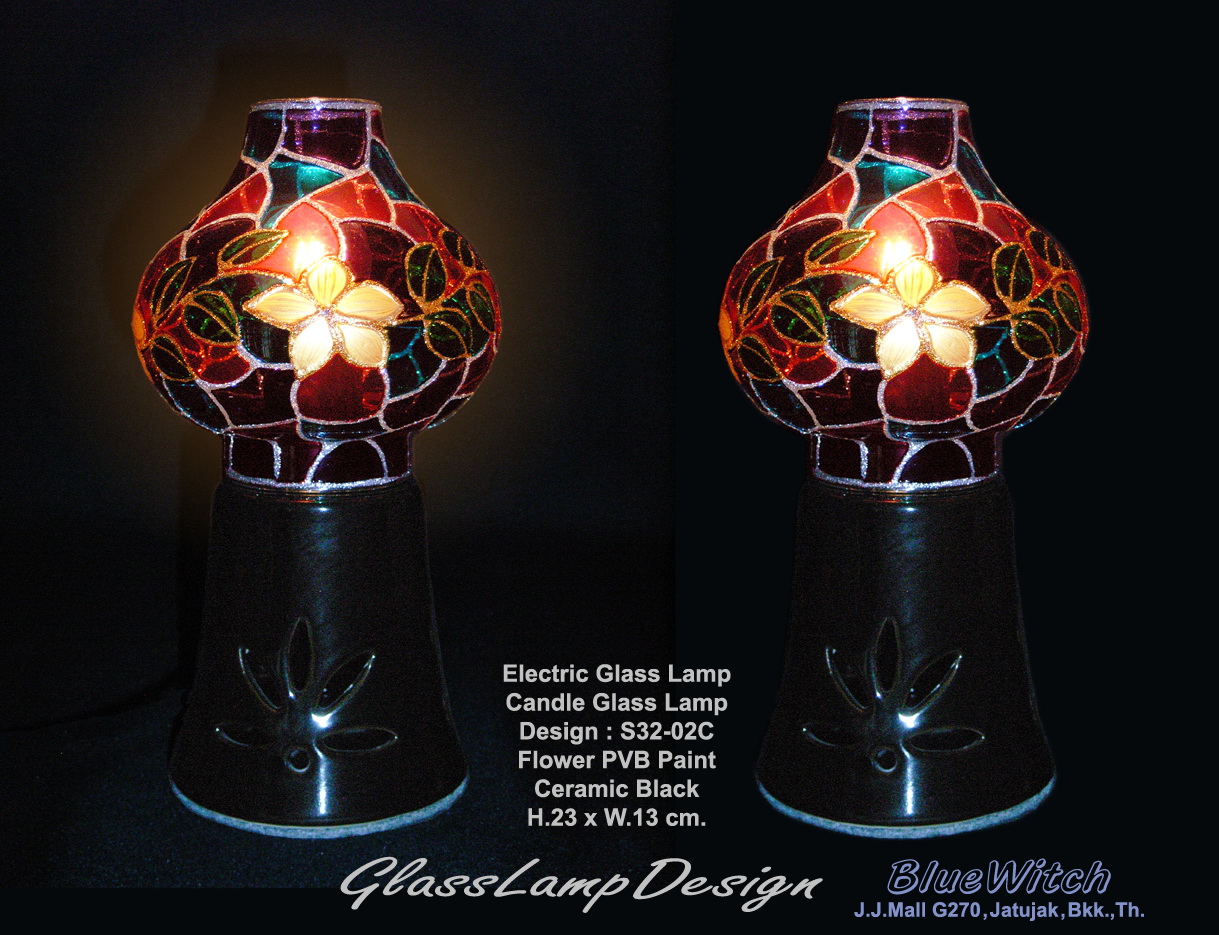 Blue Witch Handicraft: Glass Lamp Design