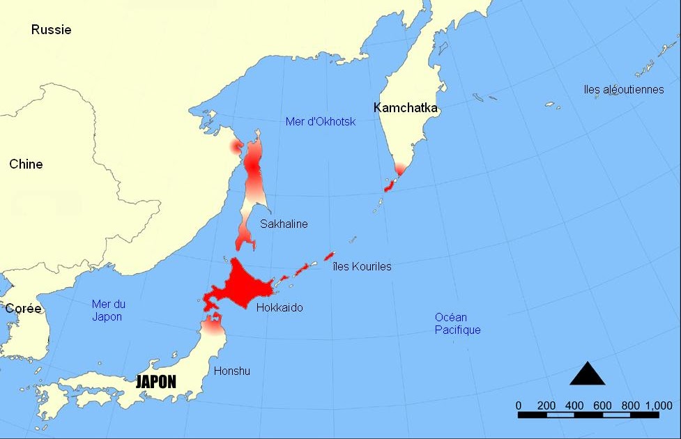 Traditional Cultures: The Distribution Area of the Ainu People