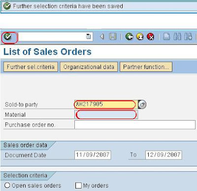 SAP e-mory: SAP VA05 Display Sales Orders
