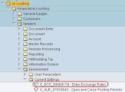 SAP e-mory: SAP Enter Currency Exchange Rates Table