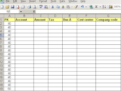 SAP e-mory: Copy or Upload Excel Journal Entry to SAP