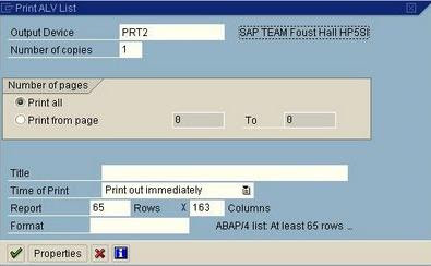 SAP e-mory: SAP Print setting