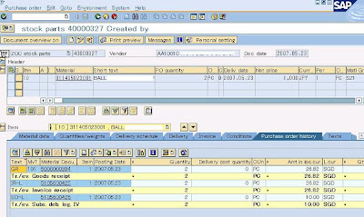 SAP e-mory: SAP ME23N Check freight cost entry
