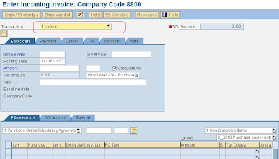 SAP e-mory: SAP MIRO Enter Purchase Invoice with PO