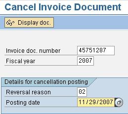 SAP e-mory: SAP MR8M Reversing MIRO Invoice