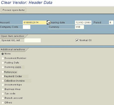SAP e-mory: SAP F-44 Clearing MIRO Vendor Open Item