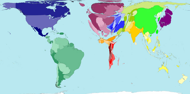 the world map 2009