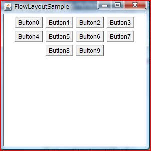 yan note: Java AWT レイアウトマネージャ FlowLayout