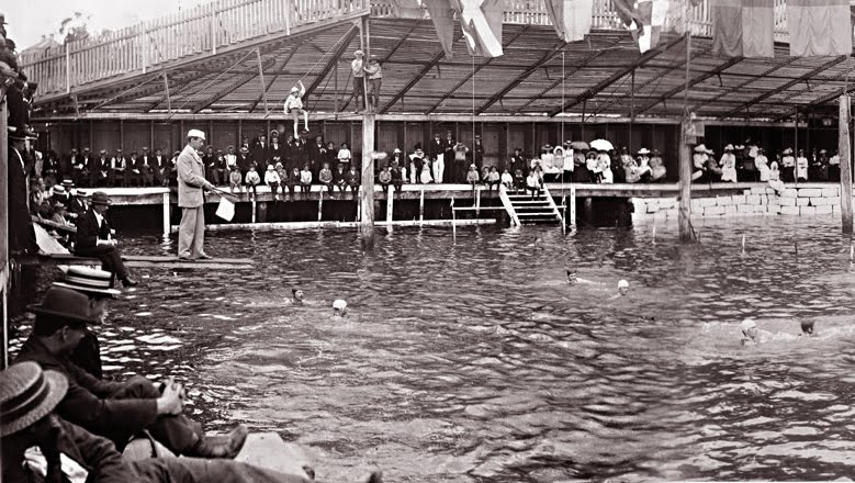 Water Polo legends: 1899: Water Polo match at Balmain Baths