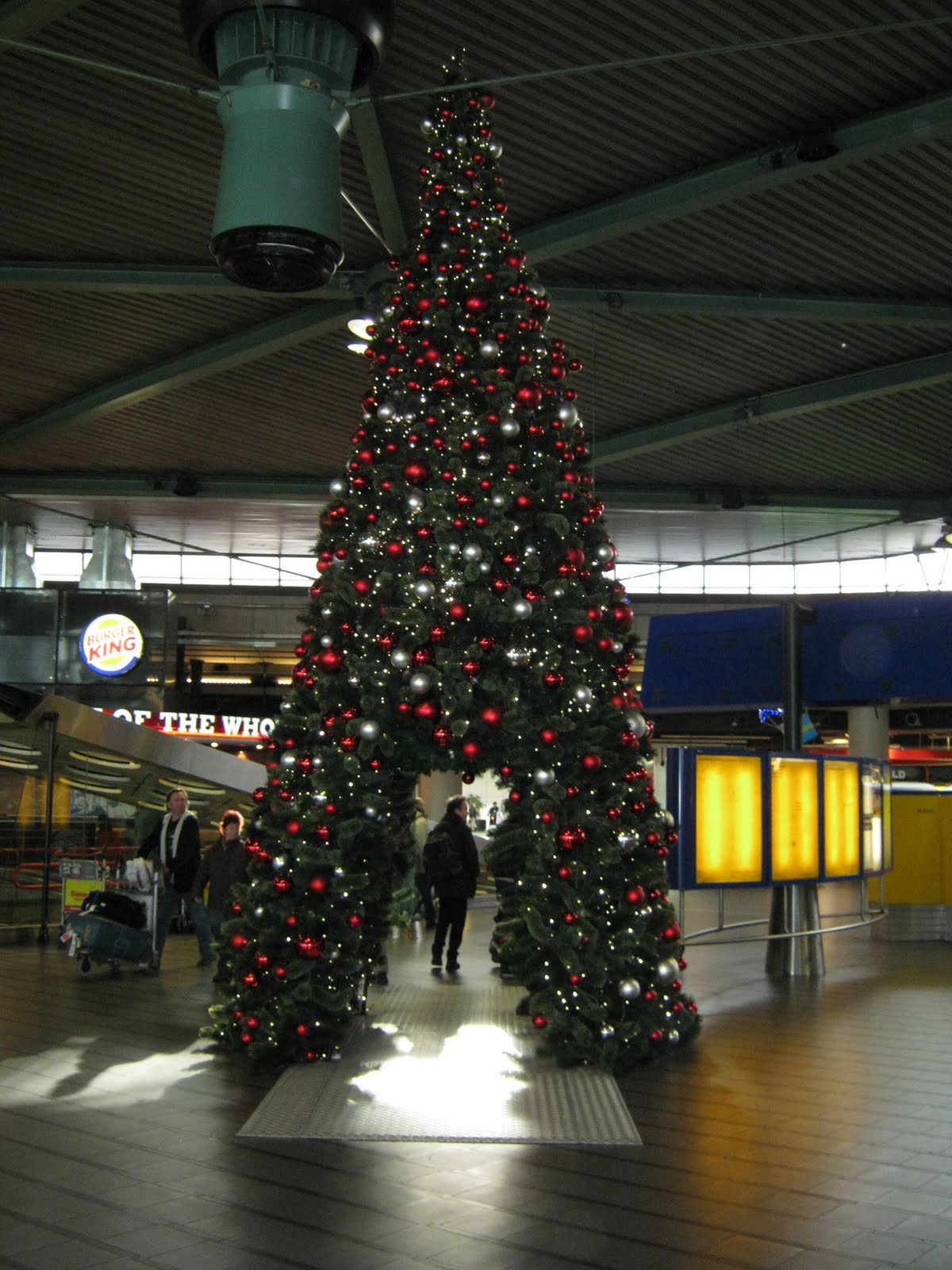 Team Telford: Walk Through Christmas tree at Schipol train station