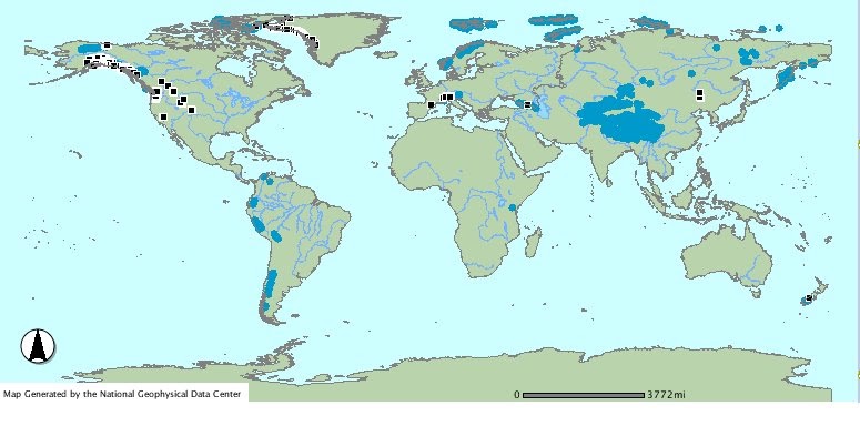 Online Diary: OCCURANCE OF GLACIERS AND MAPS
