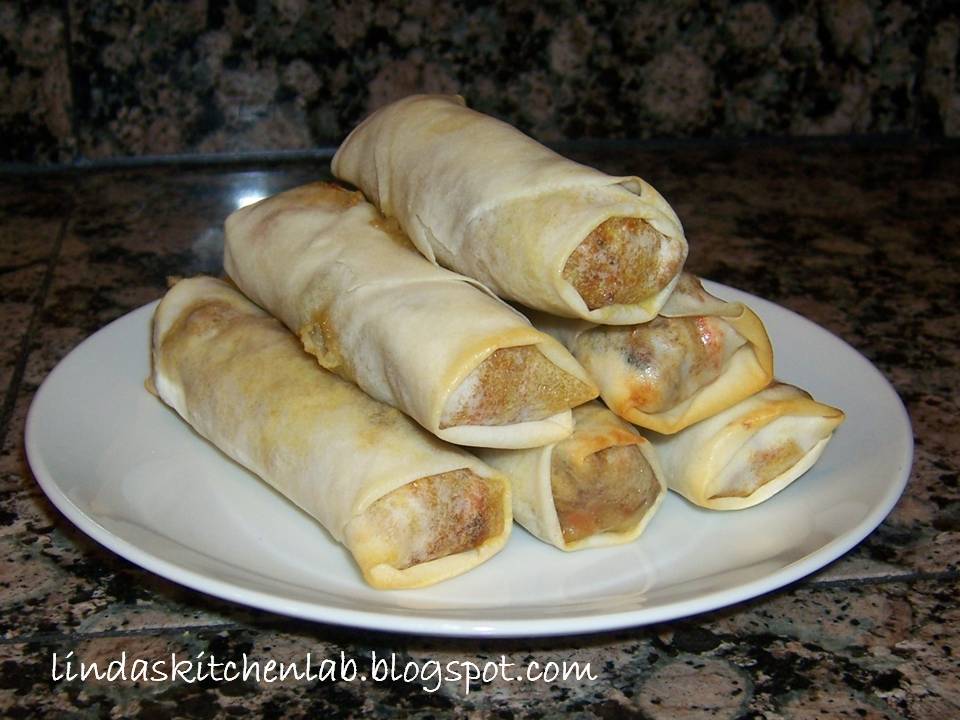 Linda's Kitchen Lab: Baked Chicken Spring Rolls
