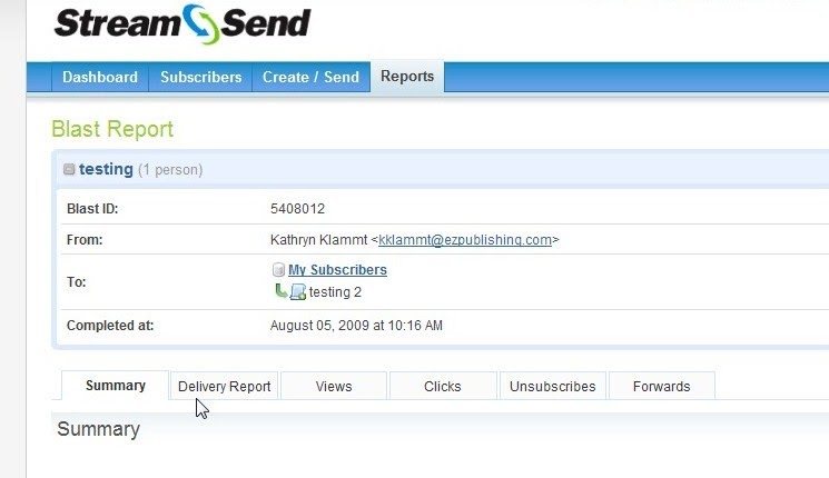 StreamSend Email Marketing Blog: Reviewing your Delivery Report