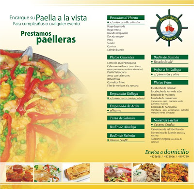 Ma. Florencia Ríos - Diseños: Díptico / Pescadería Rosario