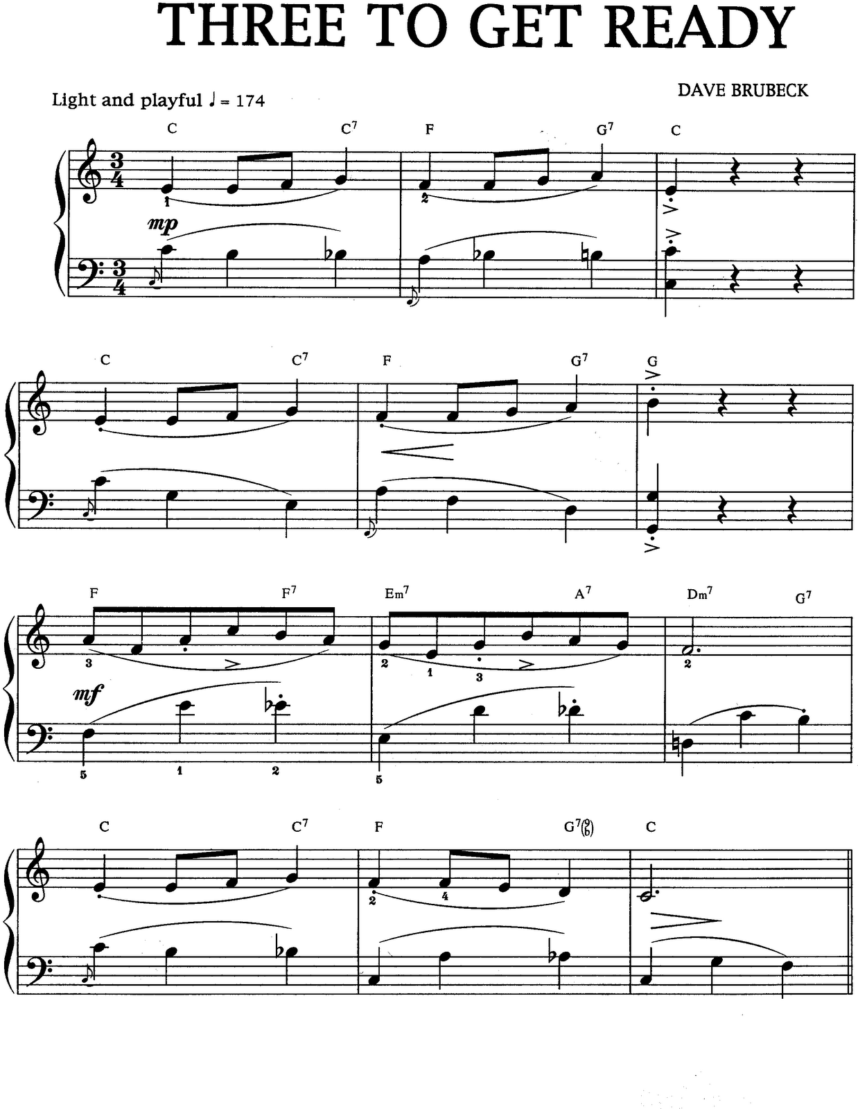 Jazz Recordings: Partition - Three To Get Ready