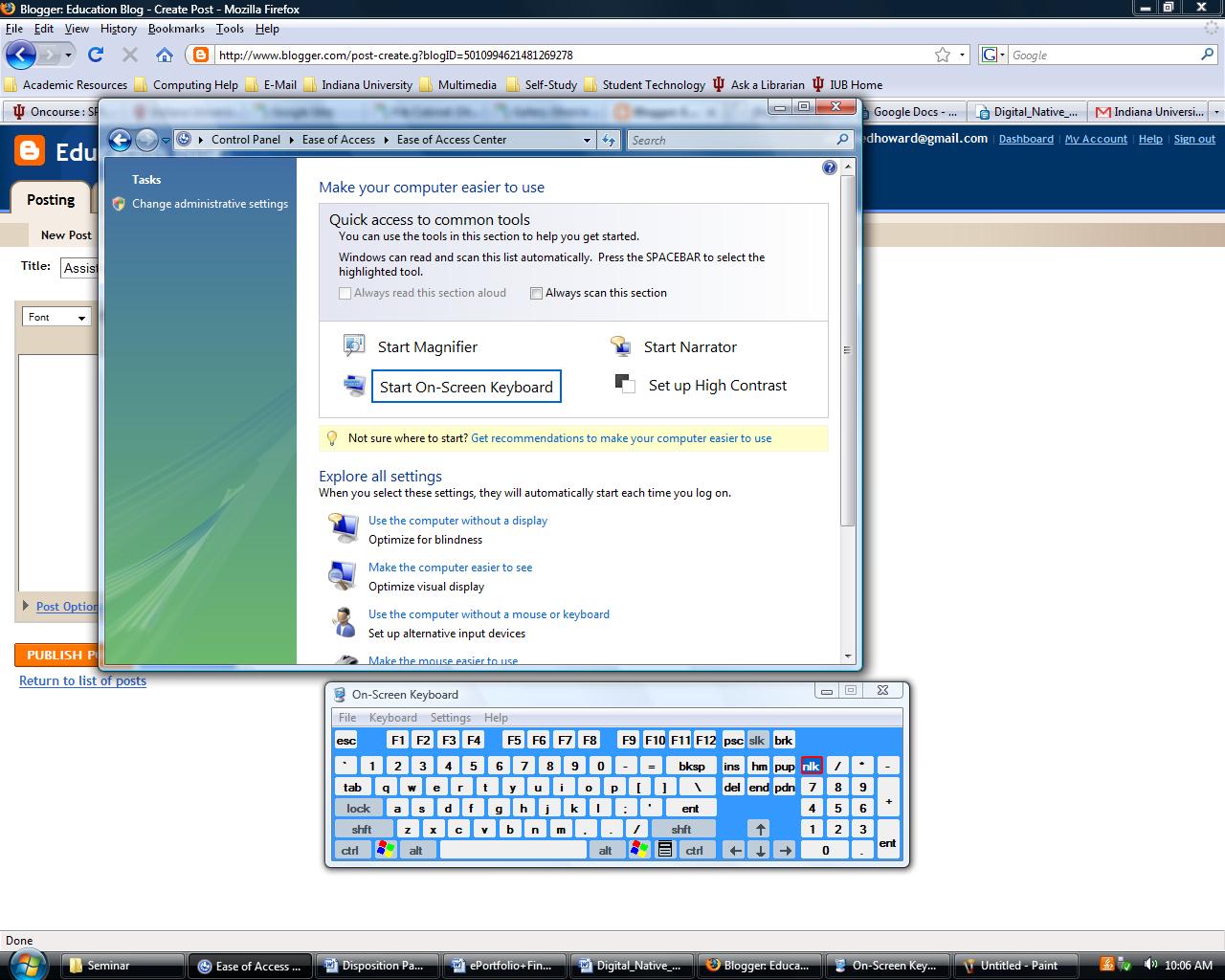 Education Blog: Assistive Technology - Ease of Access Center - On ...