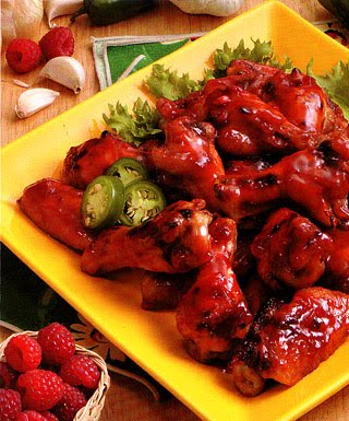 Raspberry Barbecue Wings
