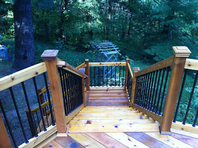 Outdoor Living: A new walk out cedar deck