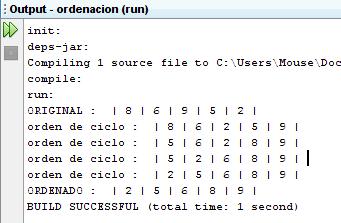 mouse: Método de Selección [Algoritmo de Ordenación]