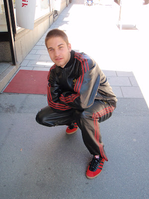 Six Feet Down: Adidas leather track suit!
