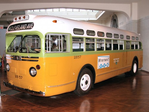 The traveler's drawer: GMC City Bus, Montgomery (Alabama, USA), 1948