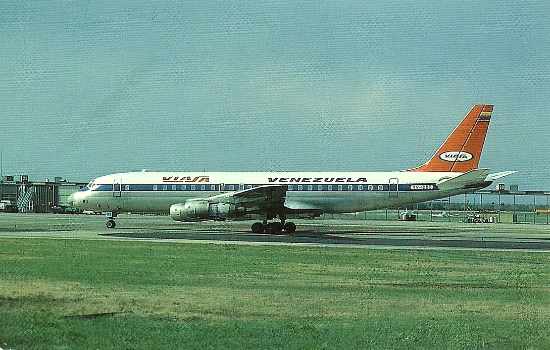 The traveler's drawer: VIASA (Venezuela). DC-8-53 YV-129C, c/n 45616 ...