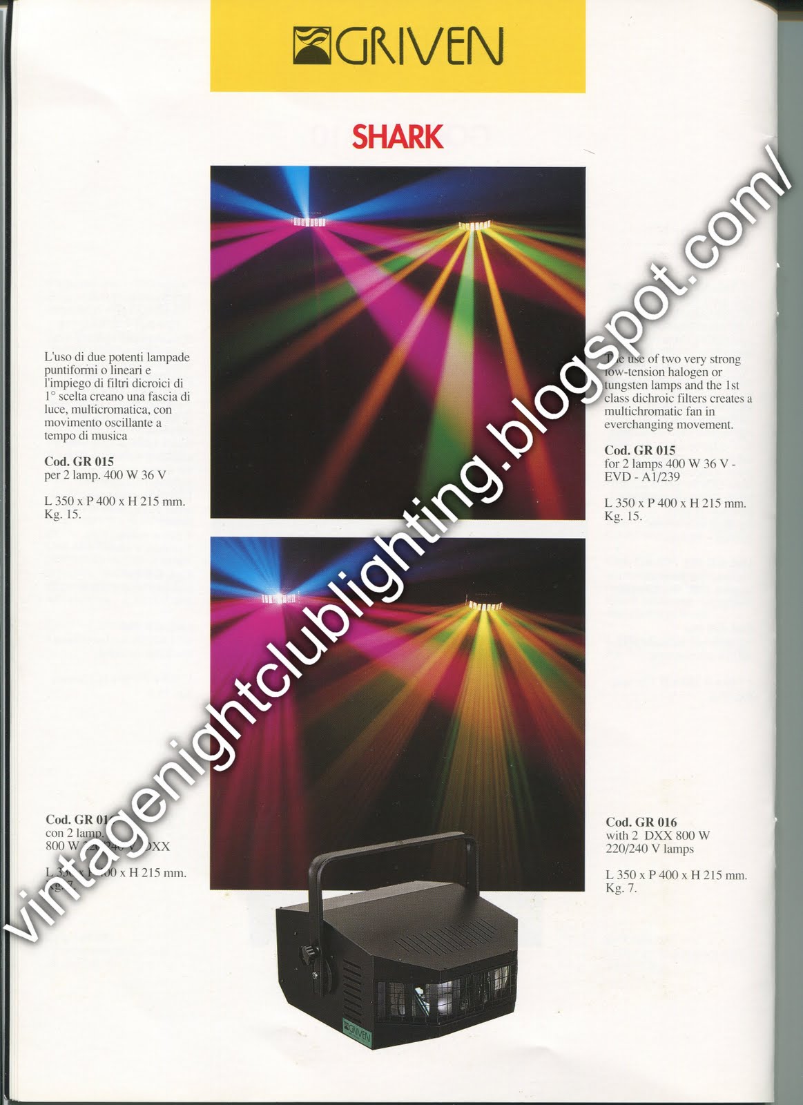 Vintage Night Club Lighting: Griven Catalogues