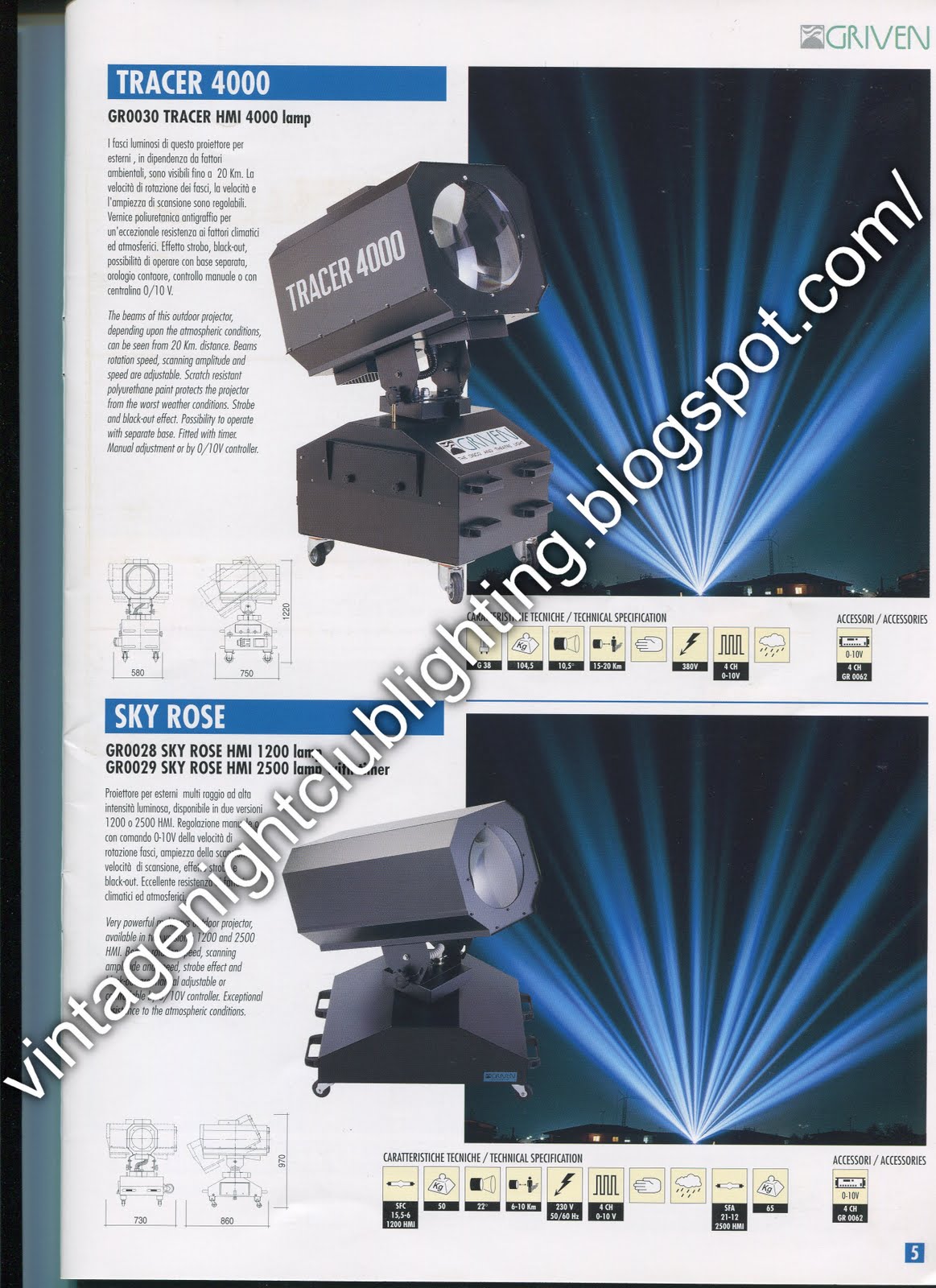 Vintage Night Club Lighting: Griven Catalogues