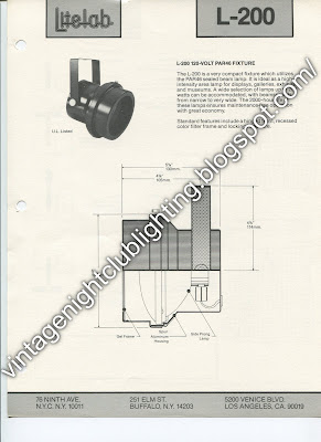 Vintage Night Club Lighting: LiteLab Catalogues