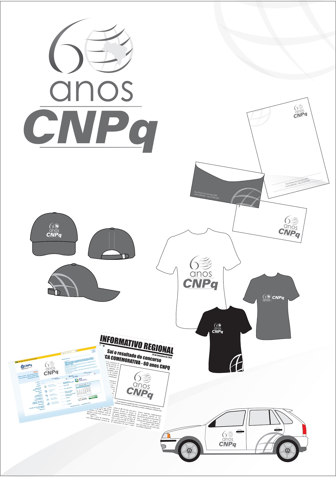Portfólio Bruno Gonçalves: Desenvolvimento de marca para concurso "60 ...