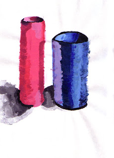 highschoolart: Tint and Shade Acrylic Cylinder Painting High School Art